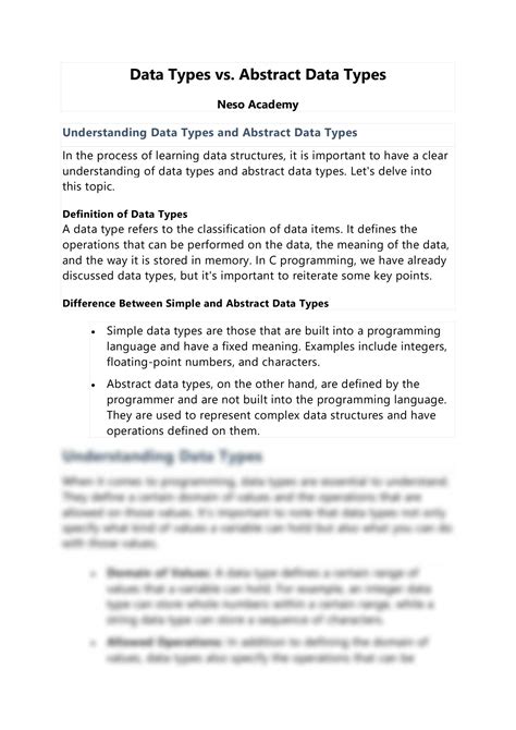 Solution Data Types Vs Abstract Types Studypool