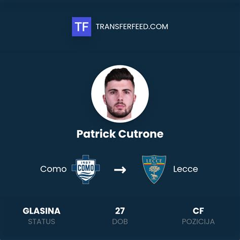 Patrick Cutrone Transfer Como Lecce Transferfeed