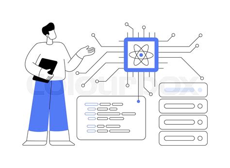 Quantum Computing Abstract Concept Vector Illustration Stock Vector