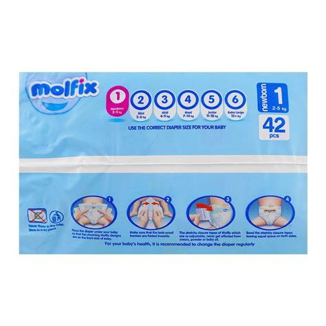 Purchase Molfix Diapers Newborn 1 2 5kg 42 Pack Online At Best Price