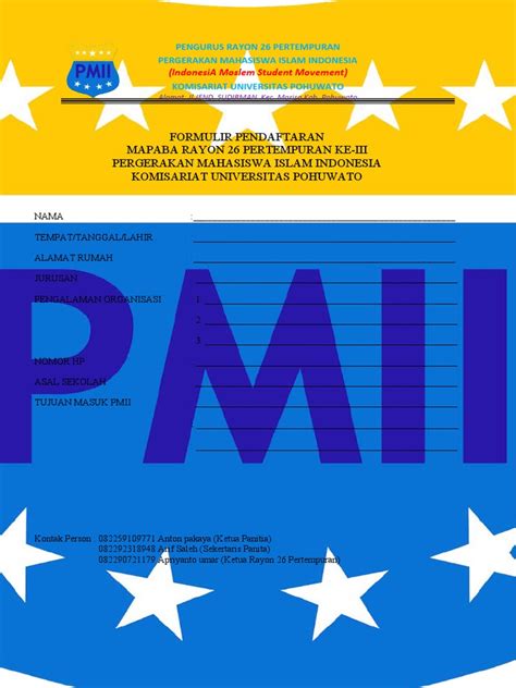 Formulir Pendaftaran Mapaba Pdf