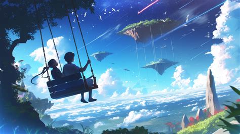 Swinging Couple Hd Anime Landscape Wallpaper Hd Artist 4k Wallpapers