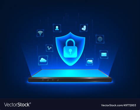 Cyber Security Technology Background Data Vector Image