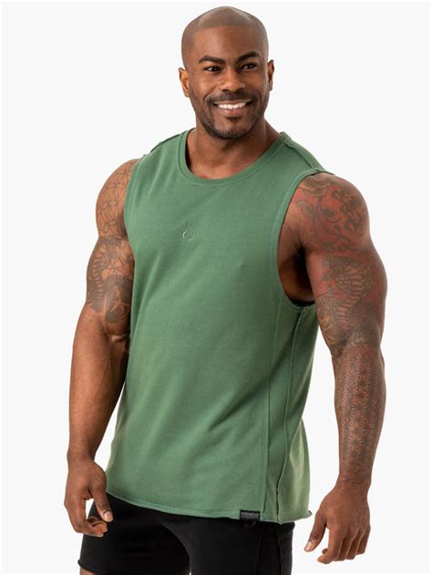 Ryderwear Force Fleece Tank Green Kinetic Nutrition