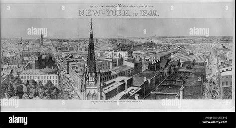 A Historical Depiction Of New York In 1849 Illustrating The Citys