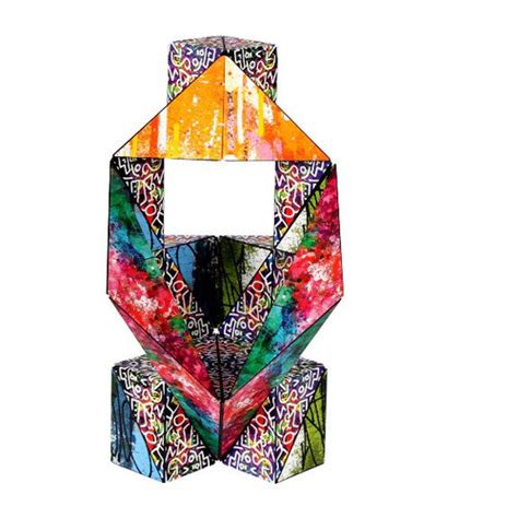 Scribble Magnetic Transforming Origami Cube Cubendi Tri M
