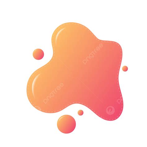 Abstract Shape Liquid Element With Gradient Color Vector Liquid