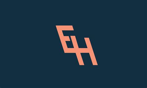 Alphabet Letters Initials Monogram Logo Eh He E And H 9885347 Vector
