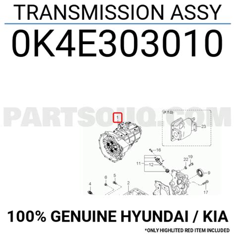 Transmission Assy 0k4e303010 Hyundai Kia Parts Partsouq