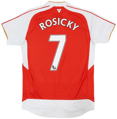 2015 16 Arsenal Home Shirt Rosicky 7 6 10 S