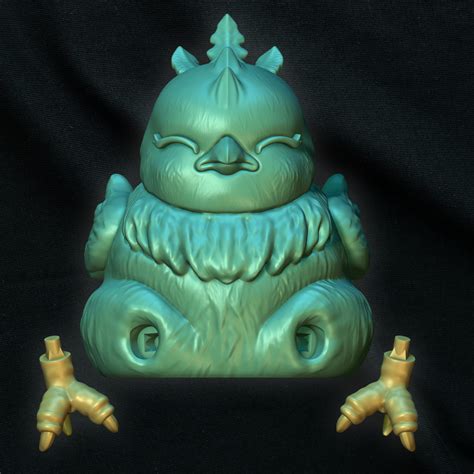 Stl File Fat Chocobo Chibi 🐦・3d Print Object To Download・cults