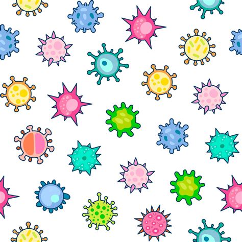 Premium Vector Microbes And Pathogen Seamless Pattern