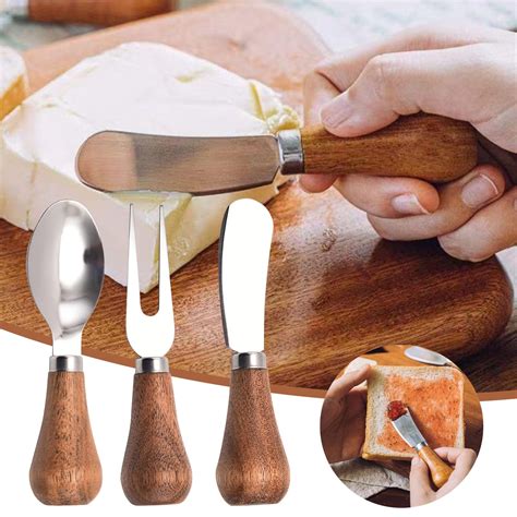Ikohbadg Cute Stand Butter Knife Fork Spoon Three Piece Set