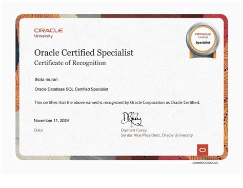 Thota Murari On Linkedin Oracle Saveethaschoolofengineering Oracleuniversity Sql Database
