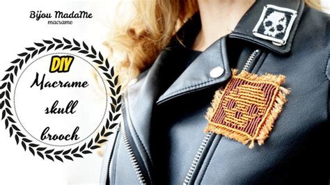 Diy Macrame Skull Brooch Macrame Skull Alpha Pattern How To Make