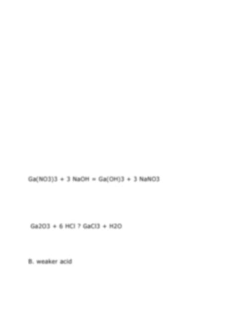 Solution A Gallium Hydroxide Like Aluminium Hydroxide Is Amphoteric