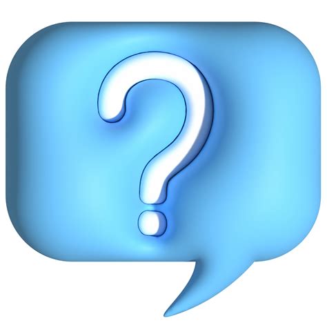 Question Mark Blue Speech Bubble 3d 26803663 Png