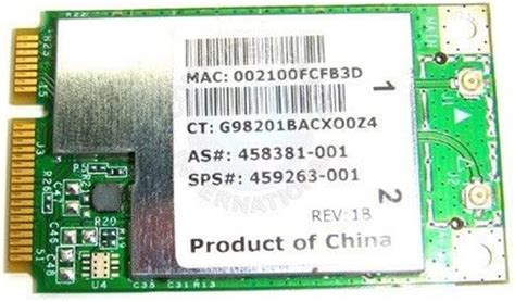 Amazon Hp Broadcom 4312 ワイヤレス ミニ Pci E カード 459263 001 Bcm4312