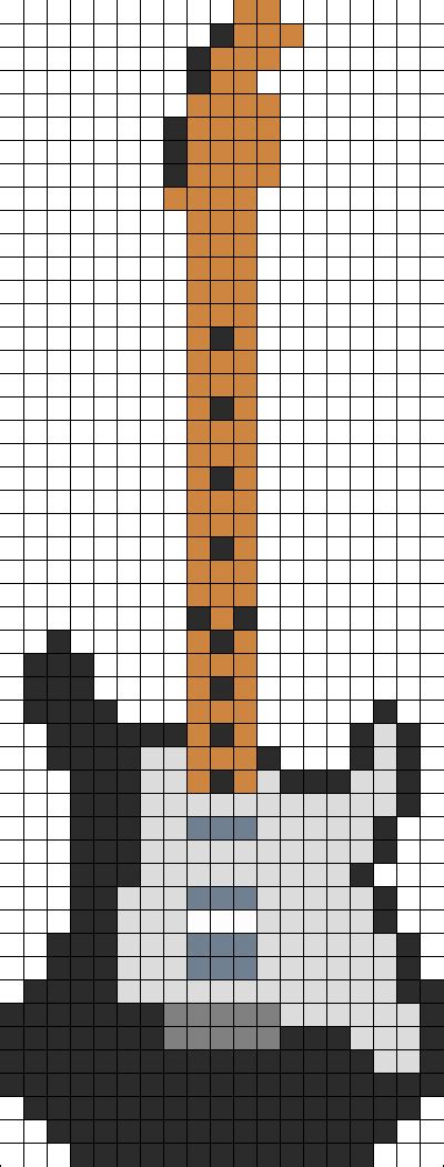 Guitar Perler Bead Pattern Bead Sprites Misc Fuse Bead Patterns