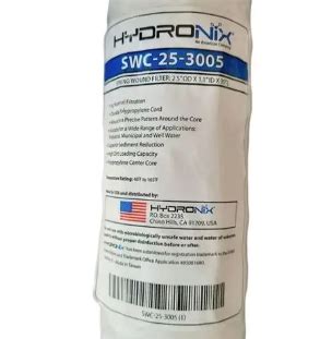 Sdc 25 3005 Hydronix Nsf Filtros De Sedimento 25 X 30 5m