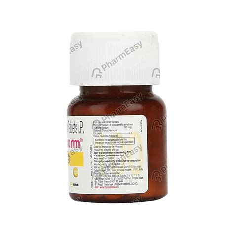 Buy Thyronorm 100mcg 120s Online At Flat 18 Off Pharmeasy