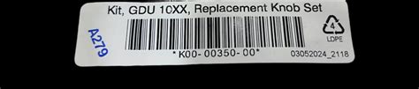 Kit Gdu 10xx Replacement Knob Set Part Number K00 00350 00 Amt