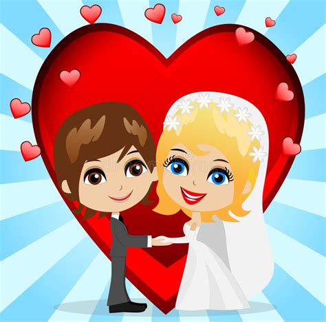 Groom With Fiancee Go In A Trip On A Car Round Earth Stock Vector