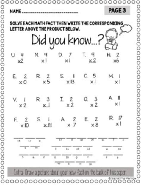 Multiplication Riddles Cryptogram Worksheets Math Puzzles Tpt