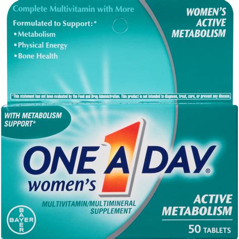 One A Day Womens Active Metabolism Multivitamin Supplement With Vitamin A C D E And Zinc