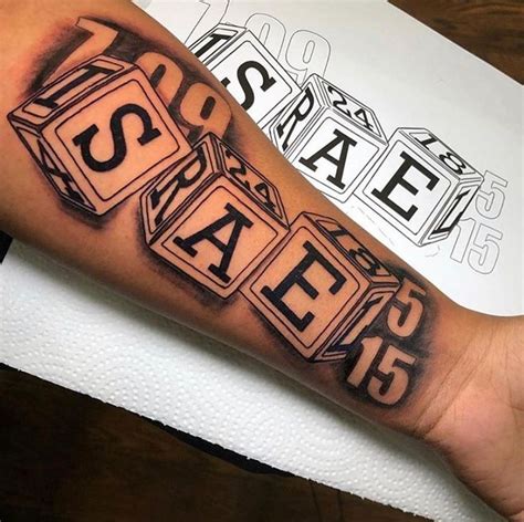 Block Letter Font Tattoo