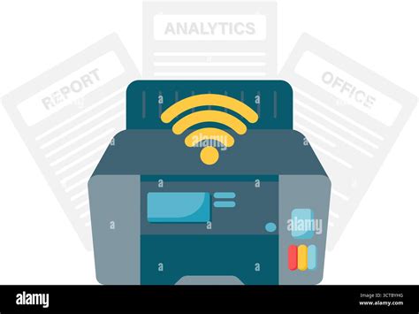 Printer Wifi Connection Stock Vector Images Alamy
