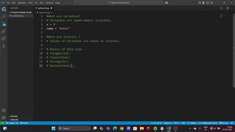 03 Variables Literals Python Youtube