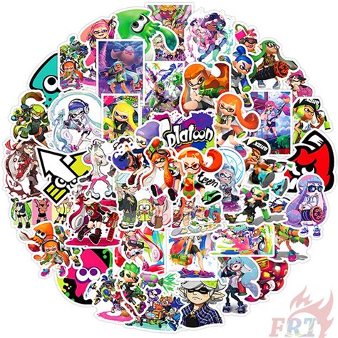 50pcs Set Splatoon Series 02 Stickers Diy Fashion Waterproof Doodle Decals Stickers Shopee