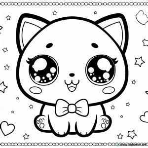 Desenhos Para Colorir De Um Gato Kawaii Fofo Para Baixar Ou Imprimir
