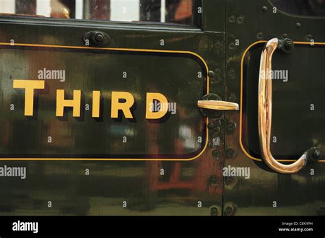 A Third Class Sign On An Old Railway Carriage Door At The Bluebell