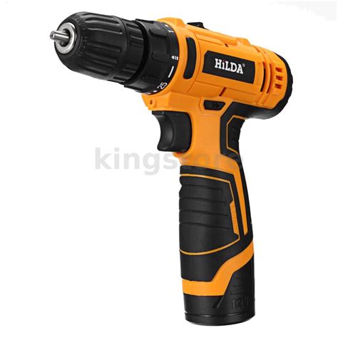Hilda 12v Electric Drill Lithium Battery Hand Drill Driver Cordless