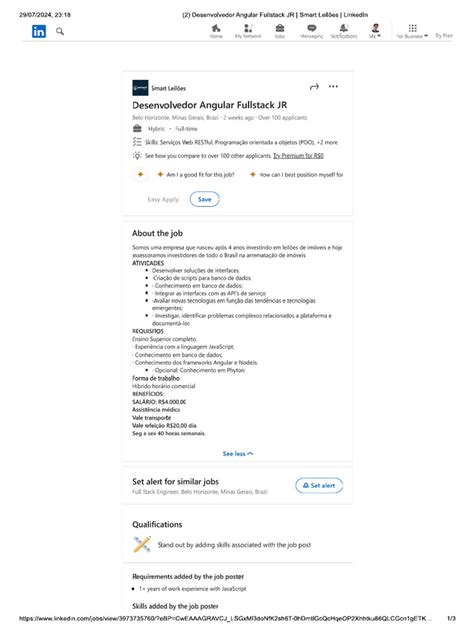 Desenvolvedor Angular Fullstack Jr Pdf
