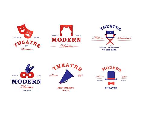 Theater Logo Design Set Ai Svg Vector Uidownload