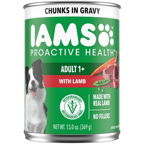 Iams Proactive Health Lamb Chunks In Gravy Wet Dog Food 13 Oz Can