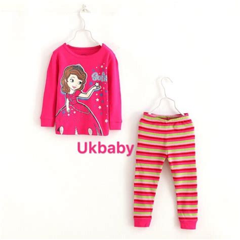 Disney Sofia Pyjamas Set Pink Shopee Malaysia