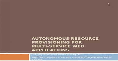 pptx autonomous resource provisioning for multi service web