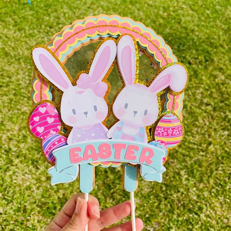 Easter Cake Topper Bunny Cake Topper Easter Decor Easter Cake