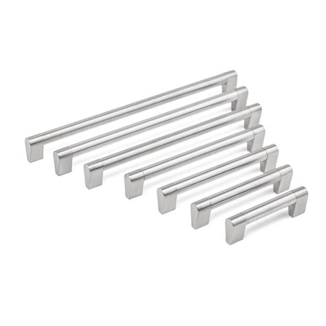 Kingsman Hardware Sub Zero Series 3 7 9 In 96mm Center To Center Brushed Nickel Square Bar