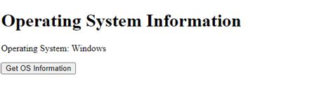 Javascript Get Operating System
