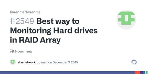 Best Way To Monitoring Hard Drives In Raid Array · Issue 2549