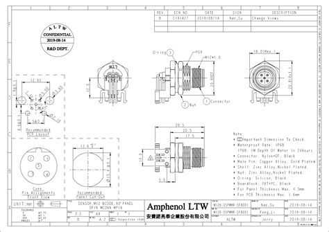 M12b 05pmmr Sf8001 Drawing By Amphenol Ltw Datasheet Digikey