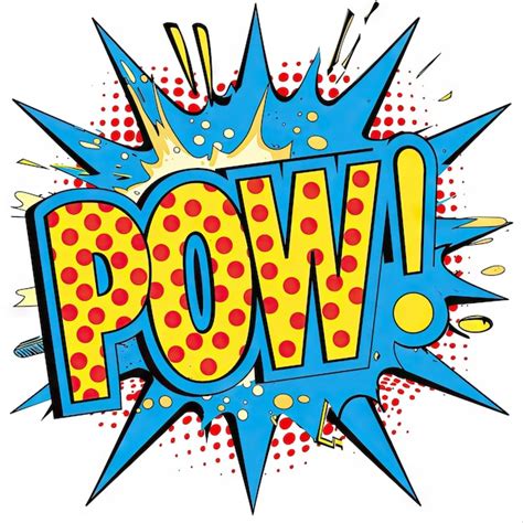 Dynamic Pow Bold Comic Typography Premium Ai Generated Image