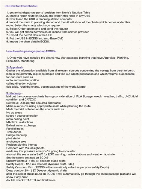 Passage Plan And Chart Correction Pdf Navigation
