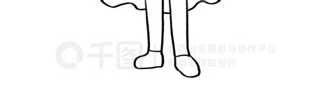 卡通手绘免抠元素 原创卡通手绘线稿小天使女孩 素材免费下载 3072像素 Psd格式 编号71232393 千图网