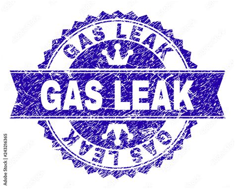 Gas Leak Rosette Stamp Watermark With Distress Texture Designed With
